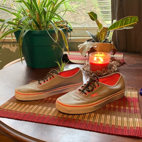 Vans | Shoes | Neon Pop Pink And Gray Vans | Poshmark